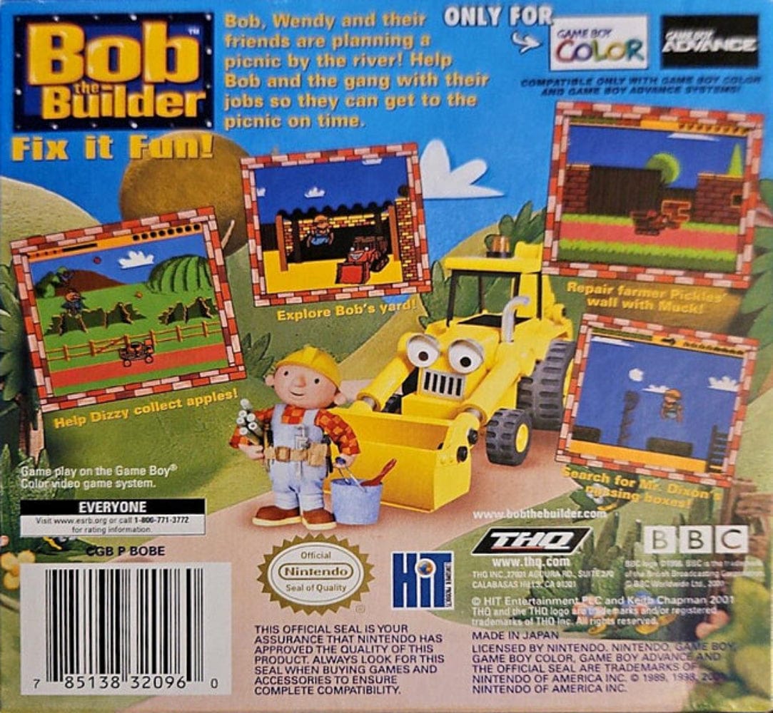 Bob the Builder: Fix it Fun! - Nintendo Game Boy Color - Gandorion Games