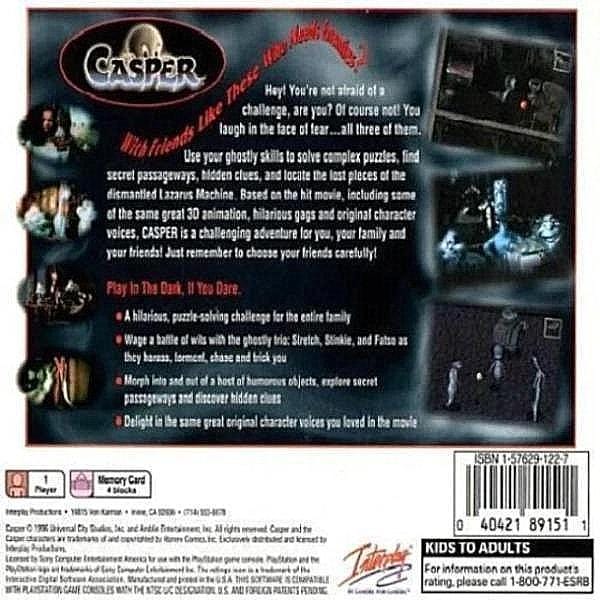 Casper Sony PlayStation Game PS1 - Gandorion Games