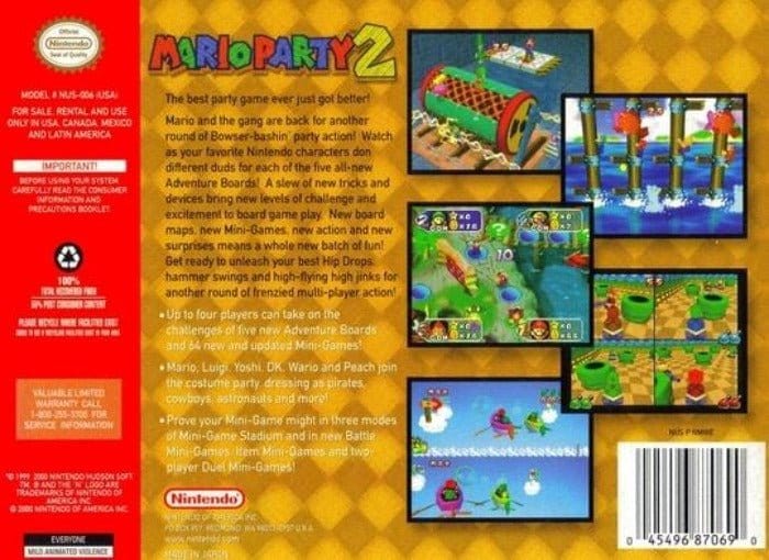 Mario Party 2 Nintendo 64 Video Game N64 - Gandorion Games