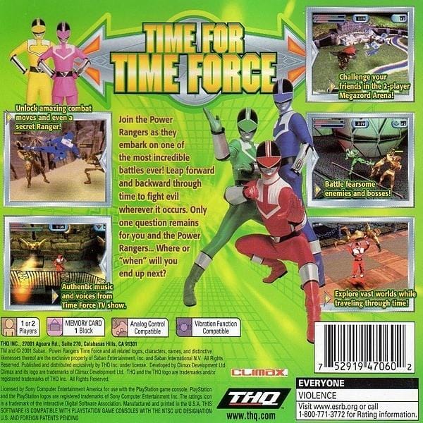 Power Rangers: Time Force - Sony PlayStation – Gandorion Games