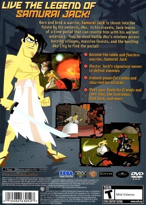 Samurai Jack: The Shadow of Aku Sony PlayStation 2 Game PS2 - Gandorion ...