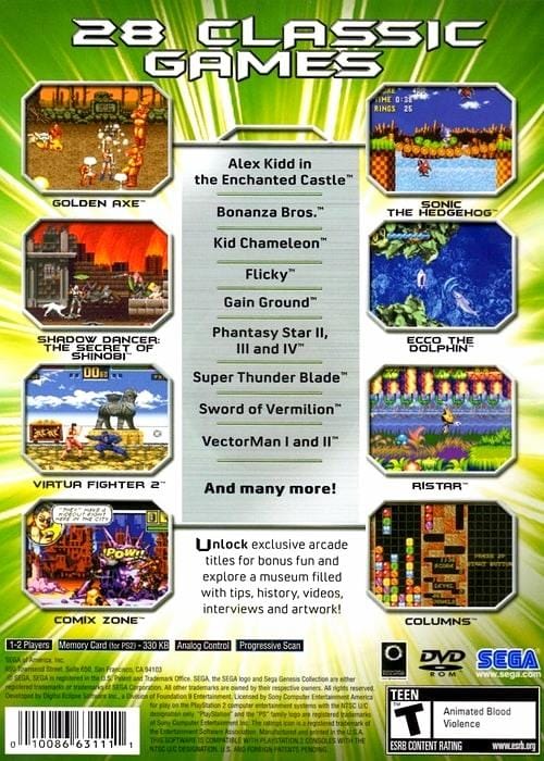 Sega Genesis Collection Sony PlayStation 2 Video Game PS2 - Gandorion Games