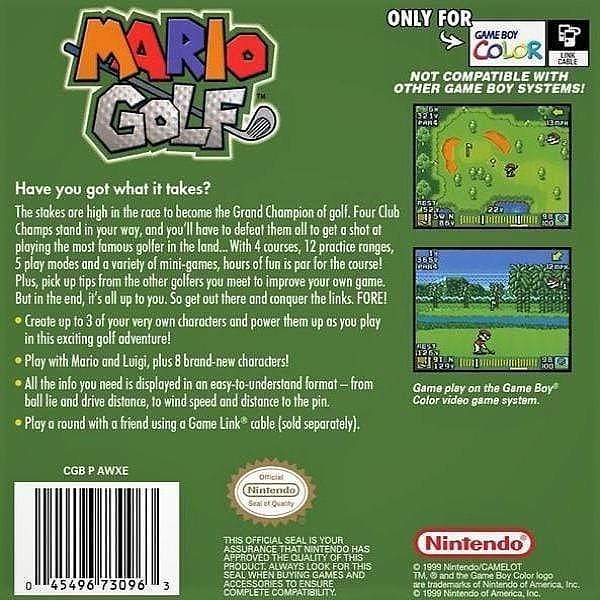 Mario Golf Nintendo Game Boy Color - Gandorion Games