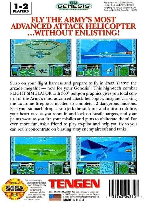 Steel Talons Sega Genesis Video Game - Gandorion Games